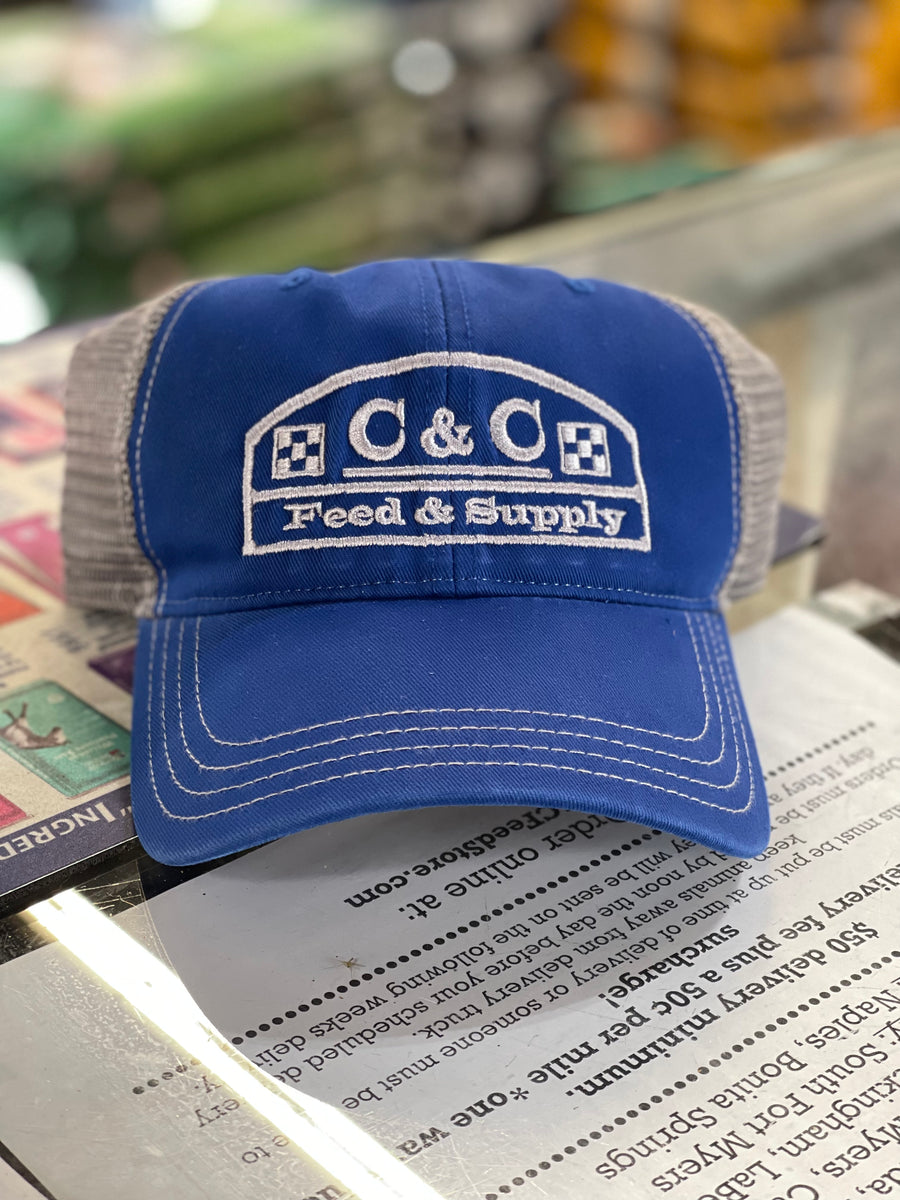 C&C Soft Top Hat Blue & Grey – C&C Feed Store