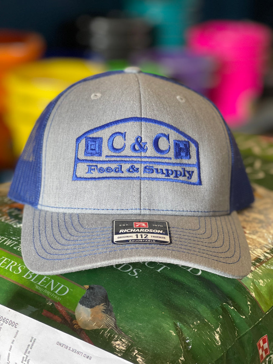 C&C Hat Blue & Grey – C&C Feed Store