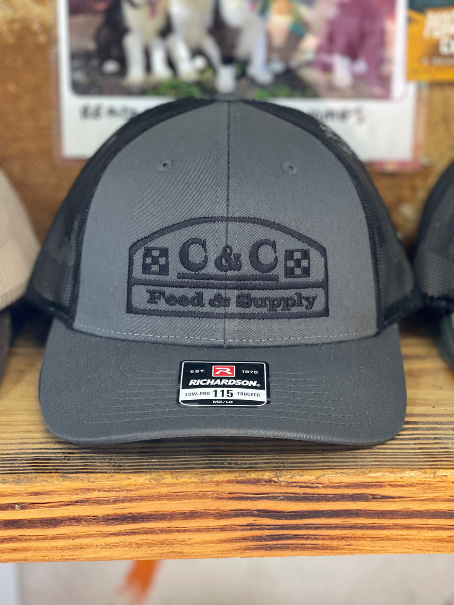 C&C Hat Steel & Black 08 – C&C Feed Store