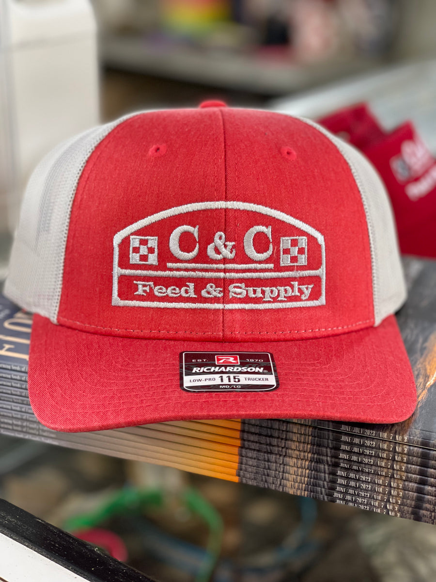 C&C Hat Heather Red 06 – C&C Feed Store