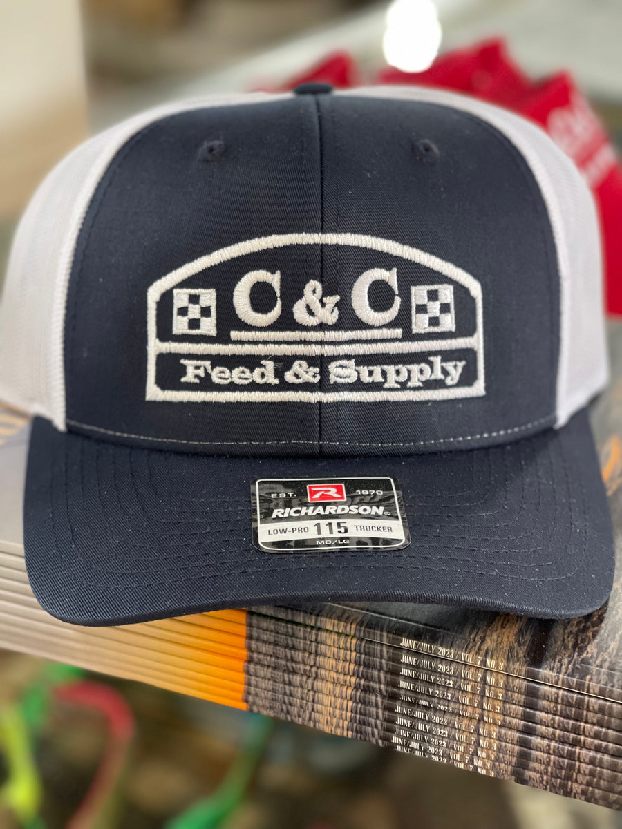 C&C Hat Navy & White 09 – C&C Feed Store